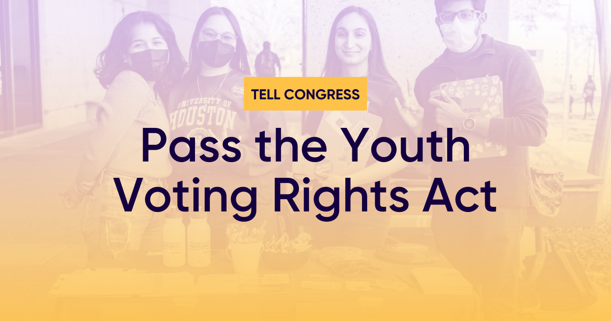Tell Congress: Pass the Youth Voting Rights Act