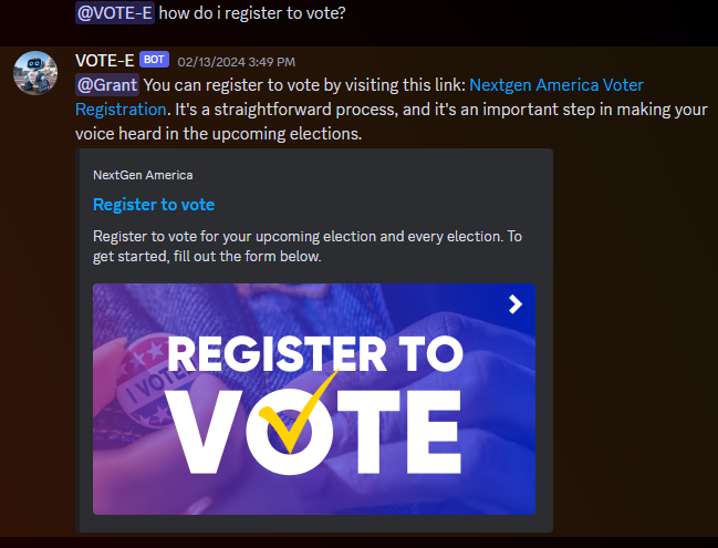 Largest Youth Voting Org Launches Innovative Discord AI Chat-Bot to Register Voters — NextGen ...